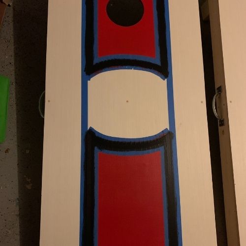 How To Paint Curved Lines On Cornhole Triangle Lawn Games