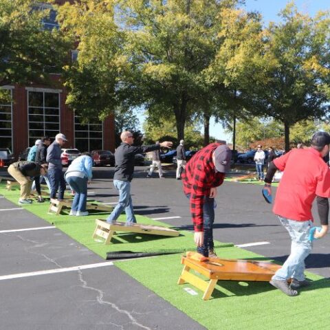 Cornhole Tournament Facilitation in Philadelphia | Triangle Lawn Games